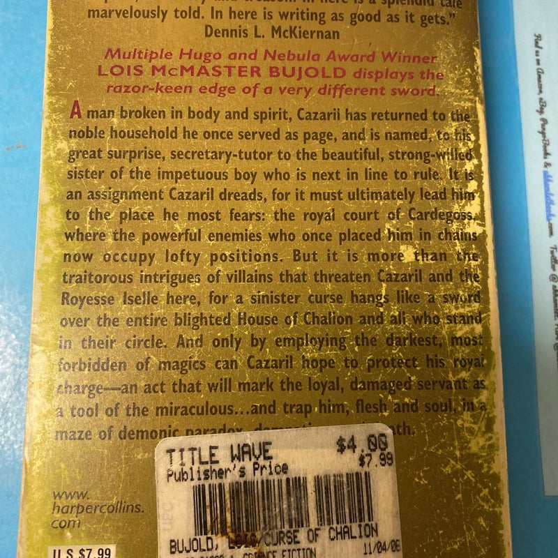 The Curse of Chalion by Lois McMaster Bujold