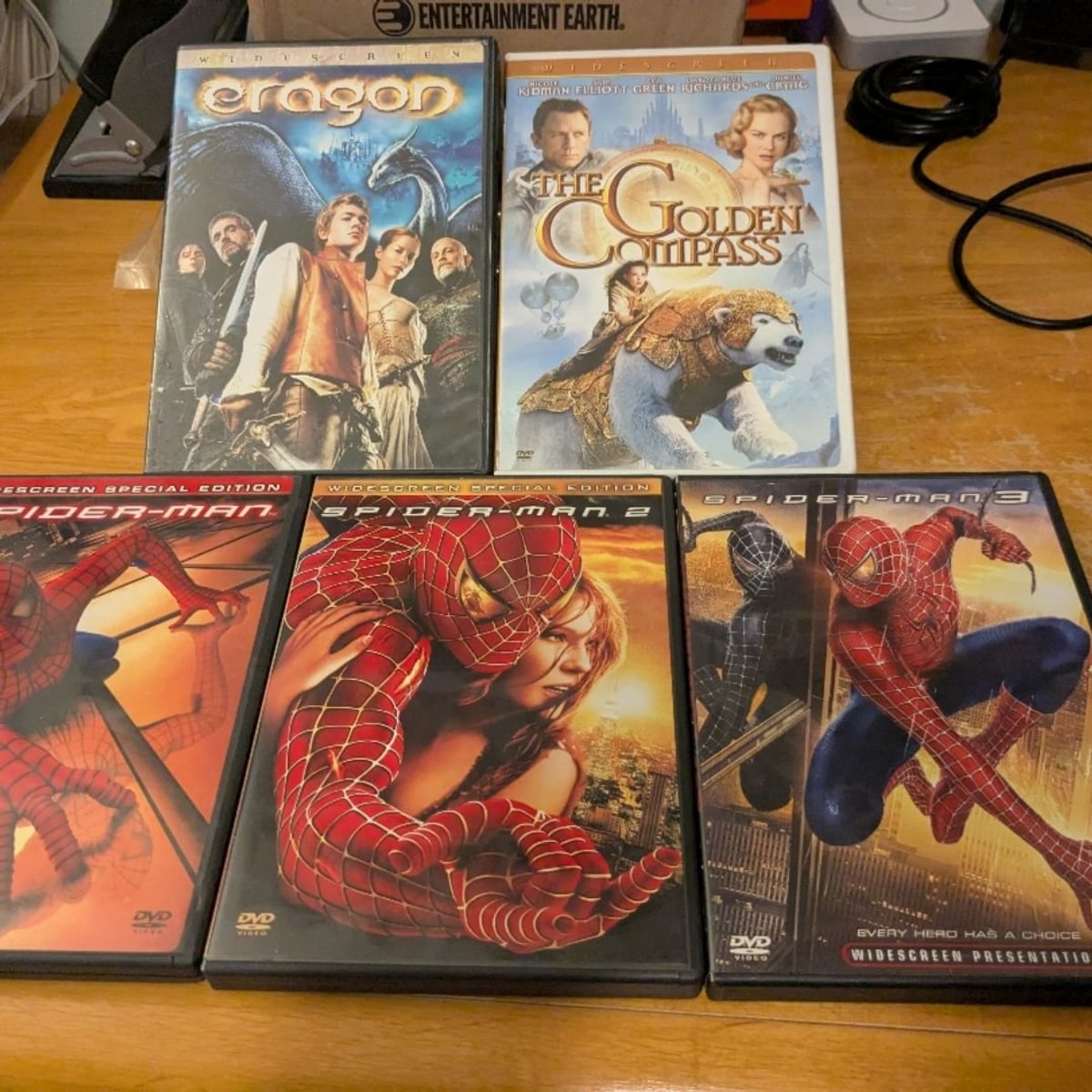 5 DVD Lot Spider-Man 1, 2, & 3, Eragon, The Golden Compass by ...