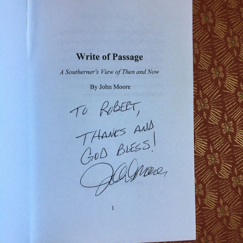 Write of Passage by John Moore, Paperback | Pangobooks
