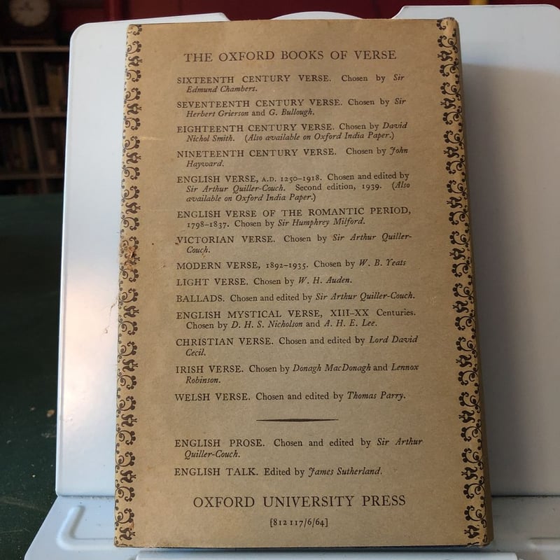 The Oxford Book of Latin Verse by H. W. Garrod, Hardcover | Pangobooks