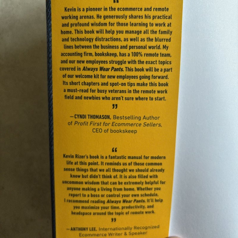 Always Wear Pants by Kevin Rizer, Hardcover | Pangobooks