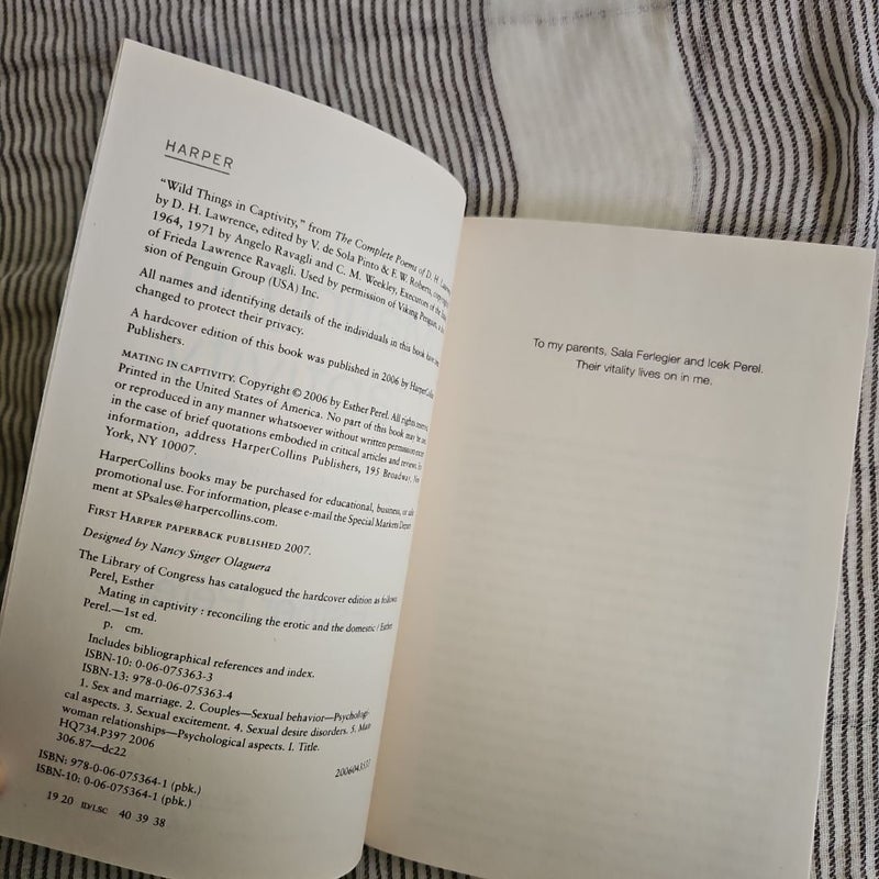 Mating in Captivity by Esther Perel