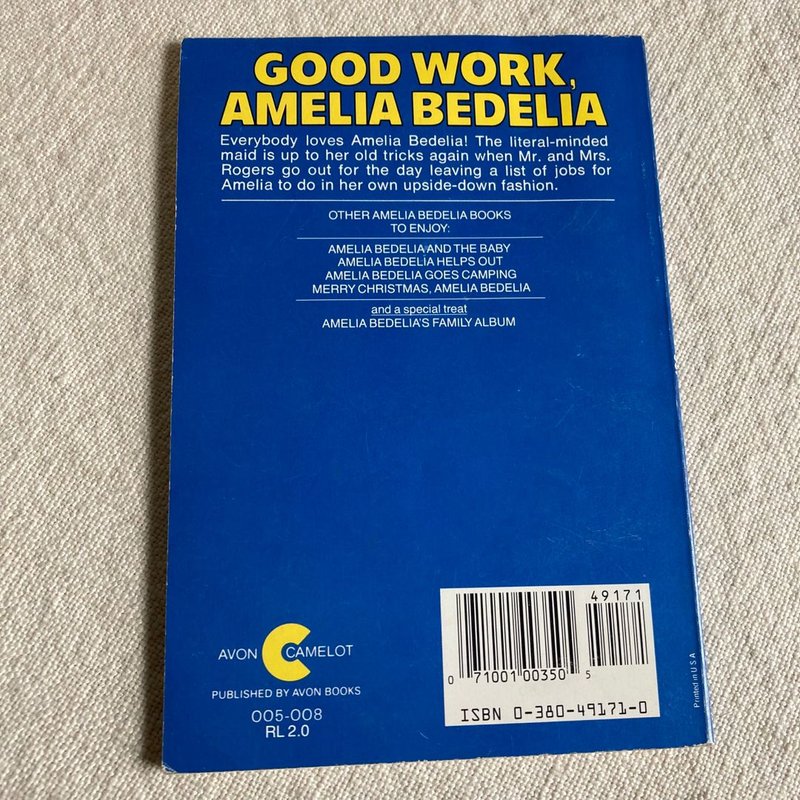 Good Work, Amelia Bedelia by Peggy Parish