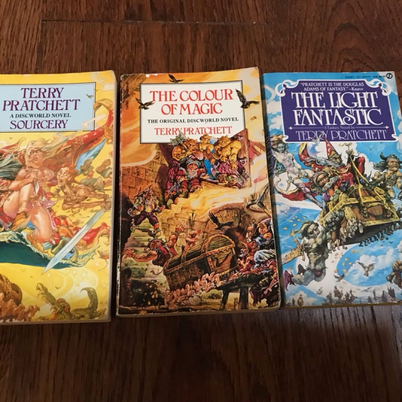 DISCWORLD LOT OF 3 UK EDITION, ONE CORGI BOOKS, EPIC FANTASY: Colour Of ...