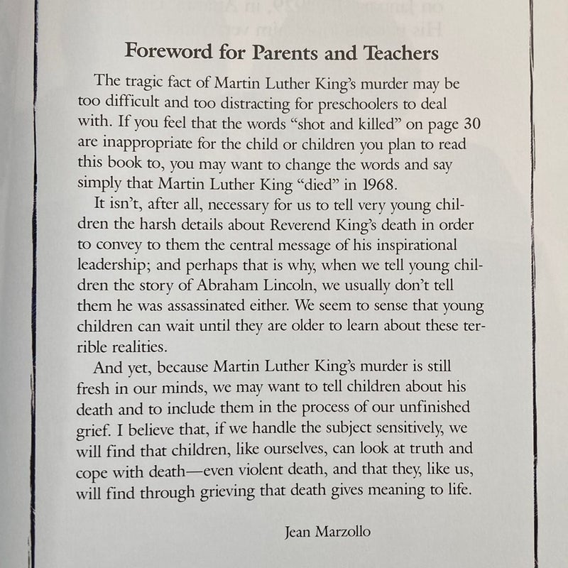 Happy Birthday, Martin Luther King by Jean Marzollo