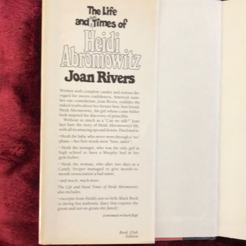 The Life and Hard Times of Heidi Abromowitz by Joan Rivers