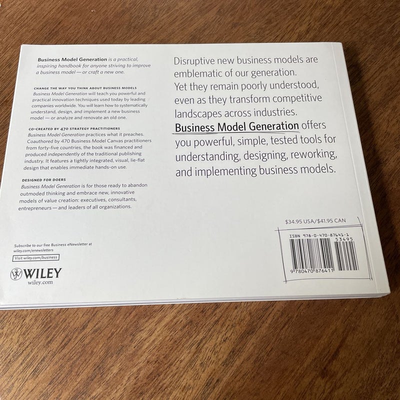 Business Model Generation by Alexander Osterwalder, Paperback | Pangobooks