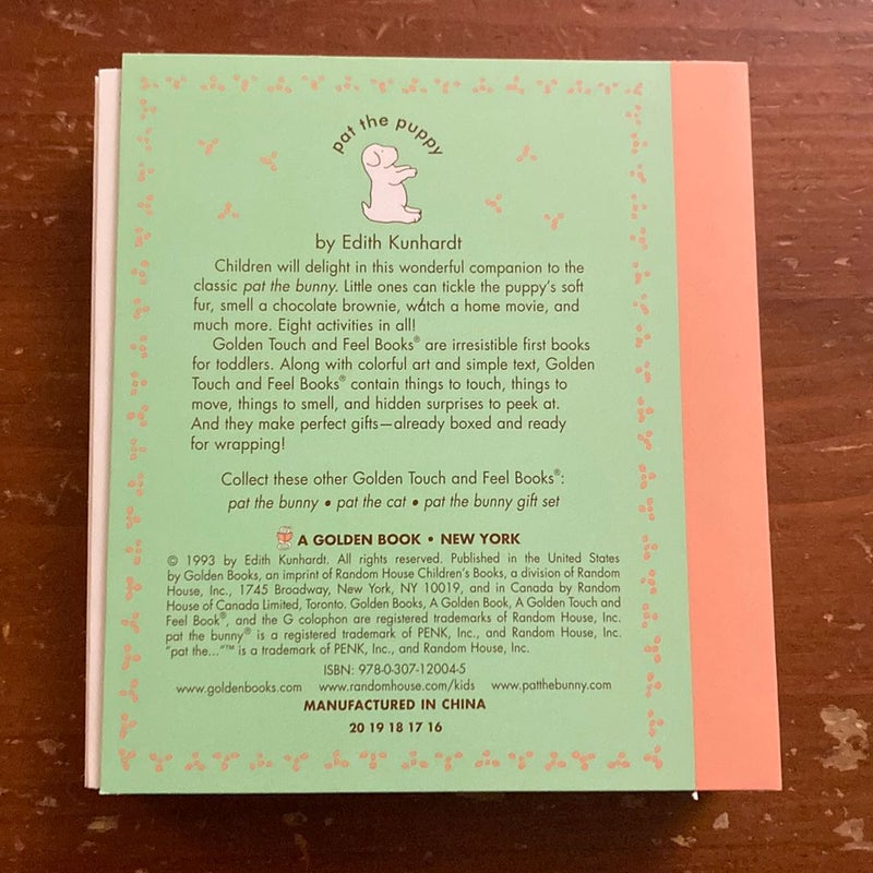 Pat the Puppy (Pat the Bunny) by Edith Kunhardt Davis, Paperback ...
