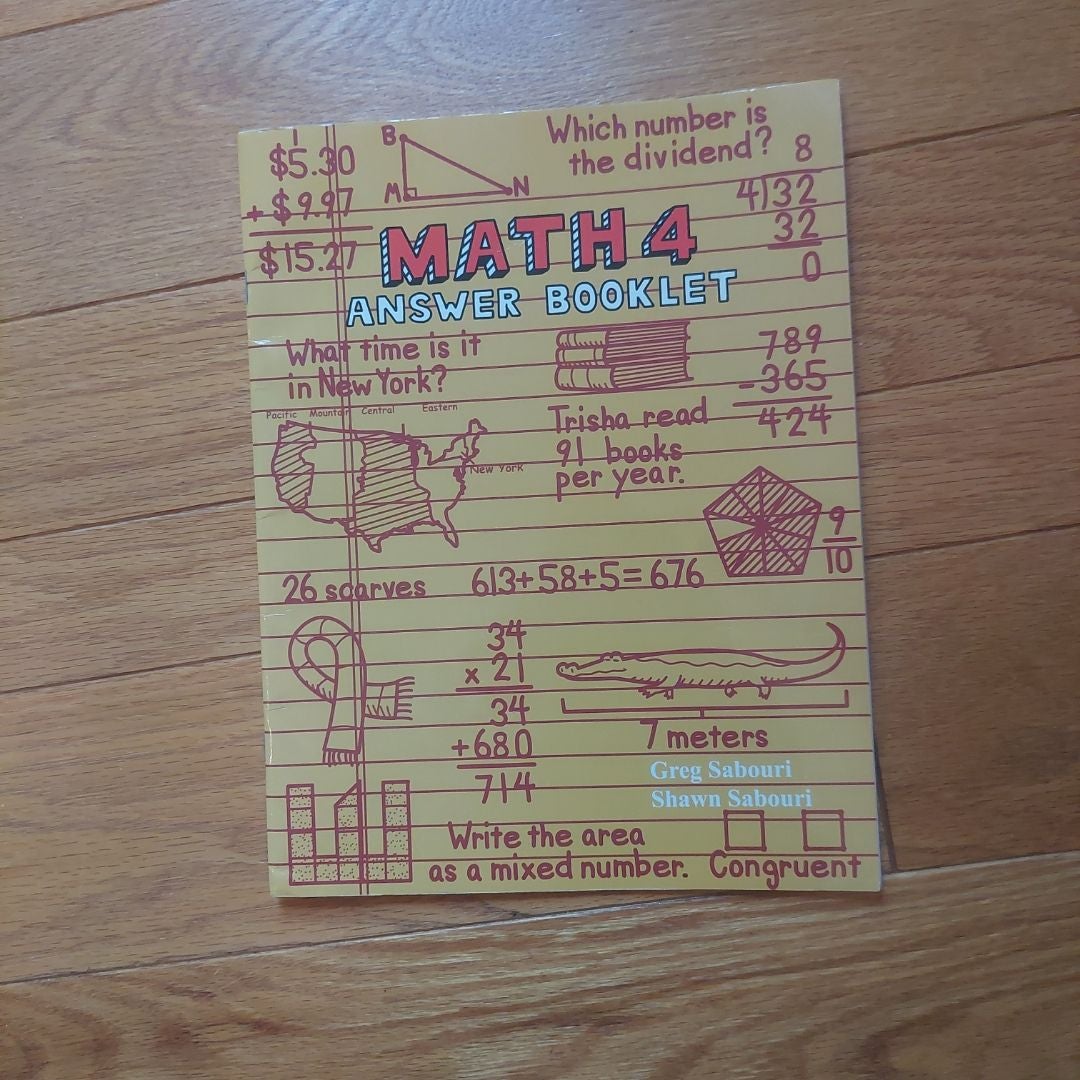 Math 4 Teaching Text Books Complete Sets by Greg Sabouri
