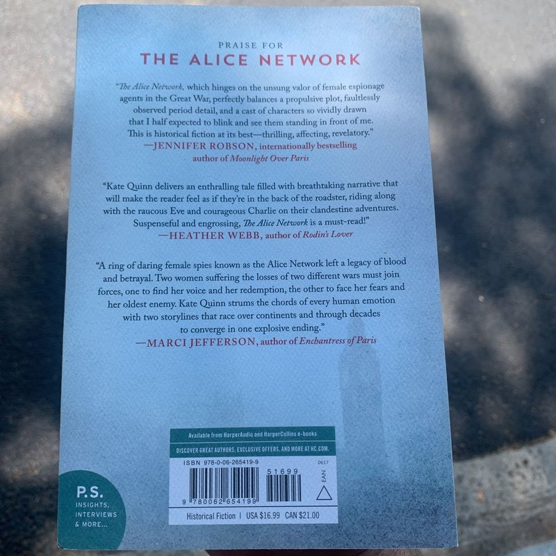 The Alice Network by Kate Quinn, Paperback | Pangobooks