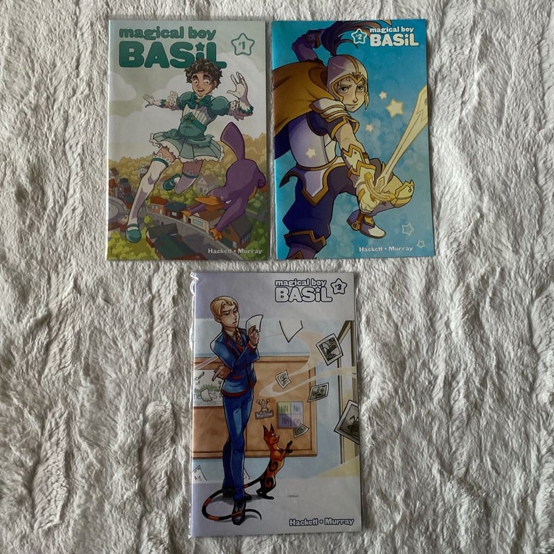 Magical Boy Basil Comic Issues #1-3 + Kickstarter Goodies Bundle by Beckah Murray; Jill Hackett ...
