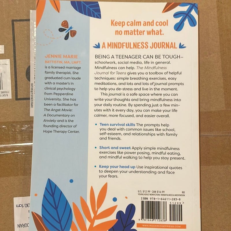 The Mindfulness Journal for Teens by Jennie Marie Battistin, Paperback ...