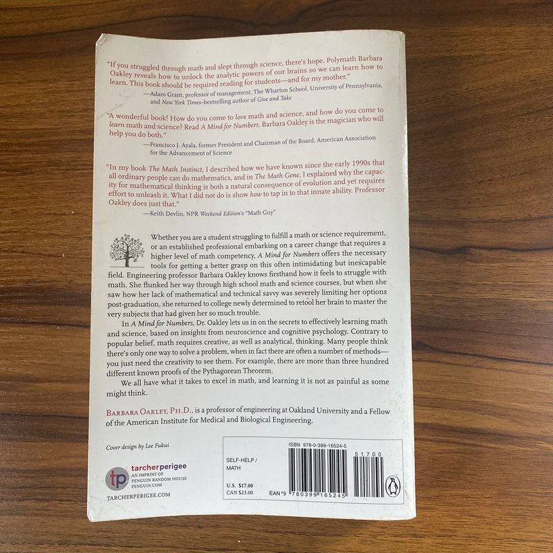 A Mind for Numbers by Barbara Oakley, Paperback | Pangobooks