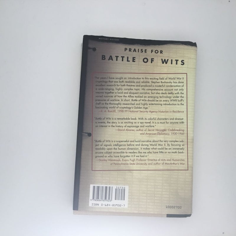 Battle of Wits by Stephen Budiansky, Hardcover | Pangobooks