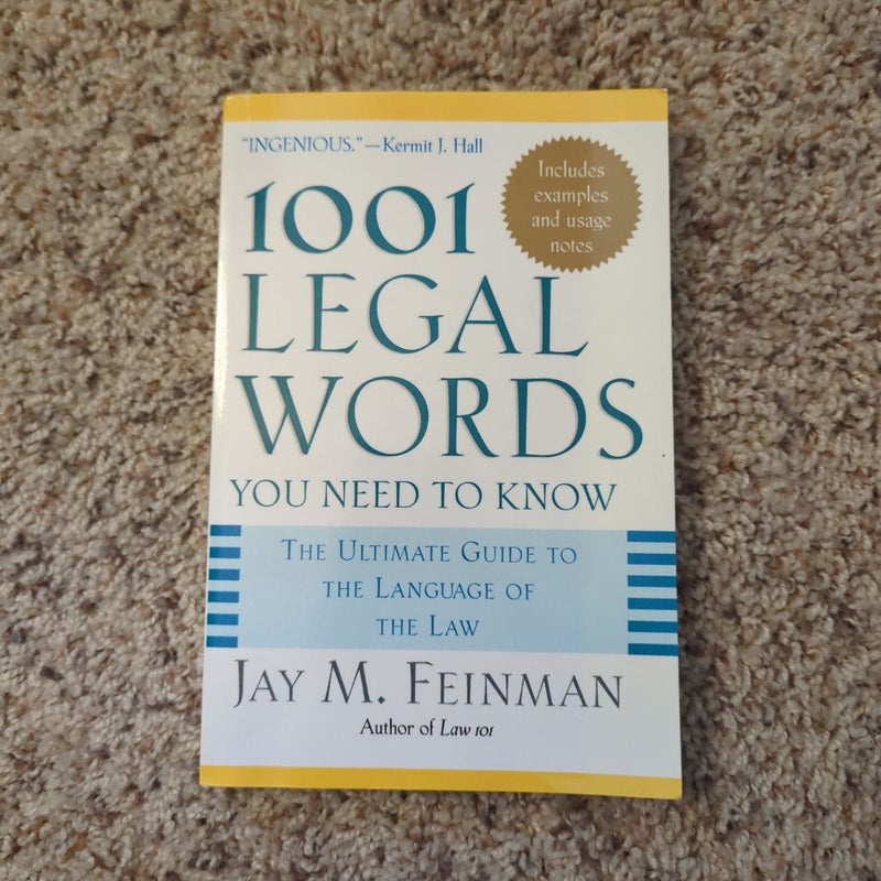 1001 Legal Words You Need to Know by Jay M. Feinman