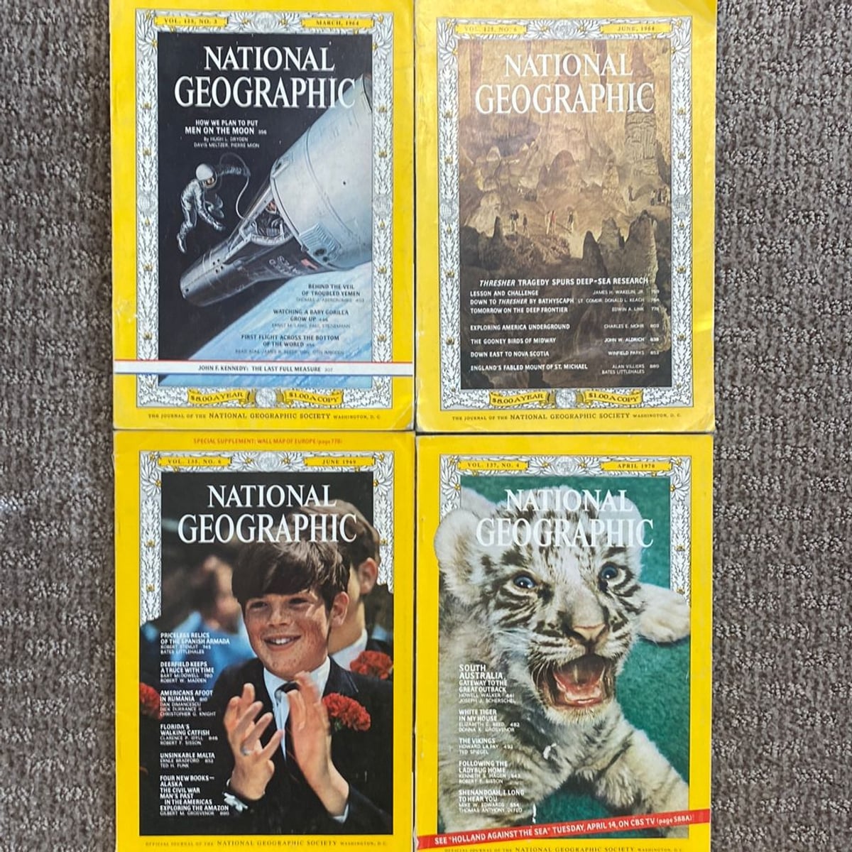 National Geographic Magazine - 1964/1969/1970 by National Geographic ...