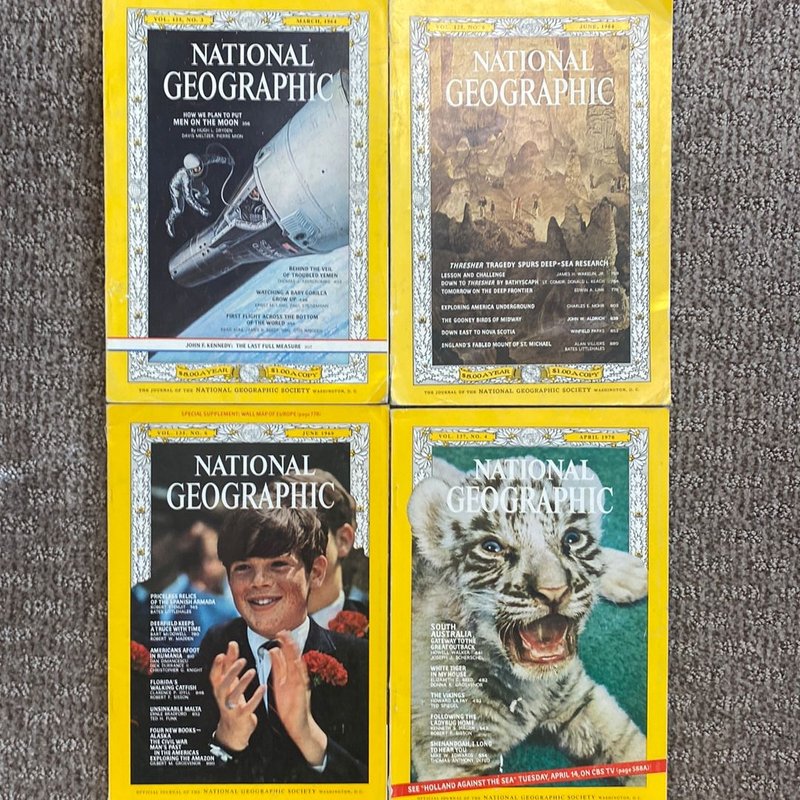 National Geographic Magazine - 1964/1969/1970 by National Geographic ...