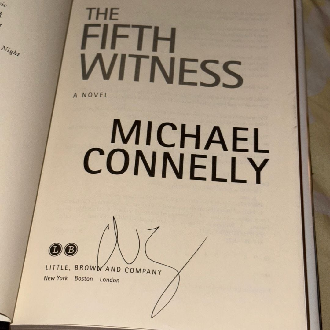THE FIFTH WITNESS SIGNED by MICHAEL CONNELLY, Hardcover | Pangobooks