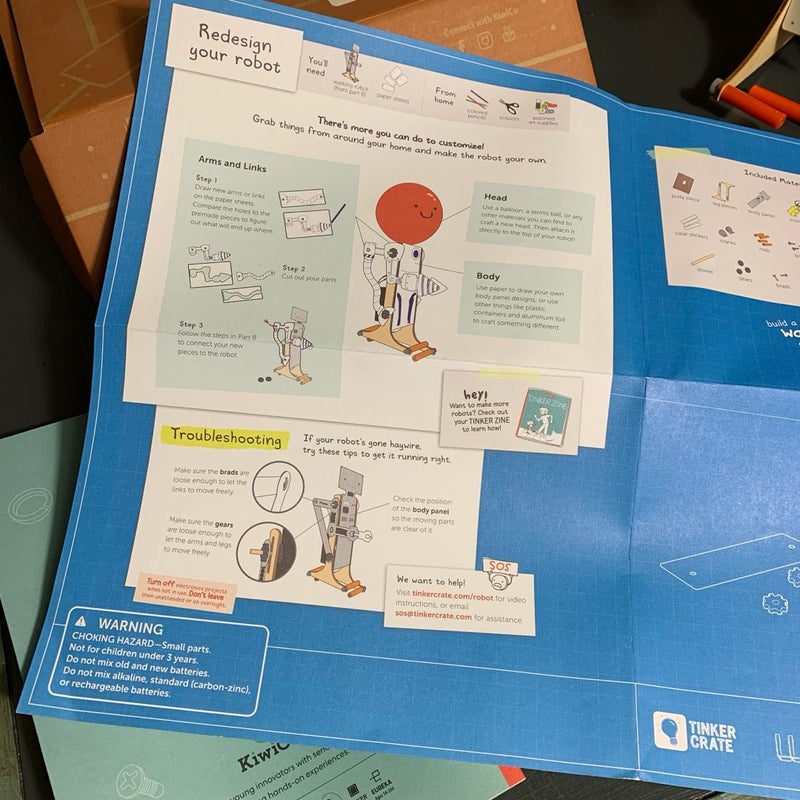 Tinker Crate Walking Robot Science Kit by KiwiCo, Paperback | Pangobooks