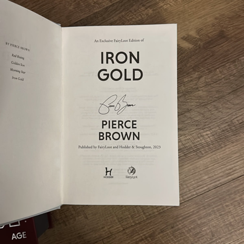 Red Rising Dark Age and and Iron Gold Fairyloot edition by Pierce Brown ...