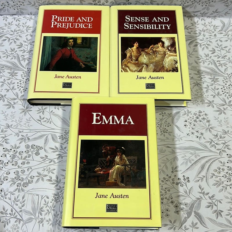 Pride and Prejudice, Sense and Sensibility and Emma Hardcover Bundle by ...