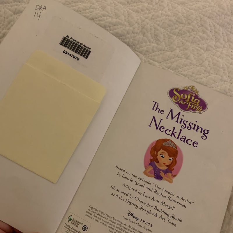 World of Reading: Sofia the First the Missing Necklace by Disney Books, Lisa Ann Marsoli