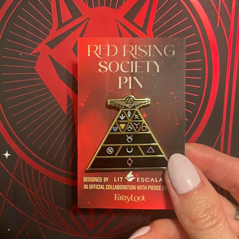 Red Rising Fairyloot Iron Edition w Enamel Pin by Pierce Brown ...