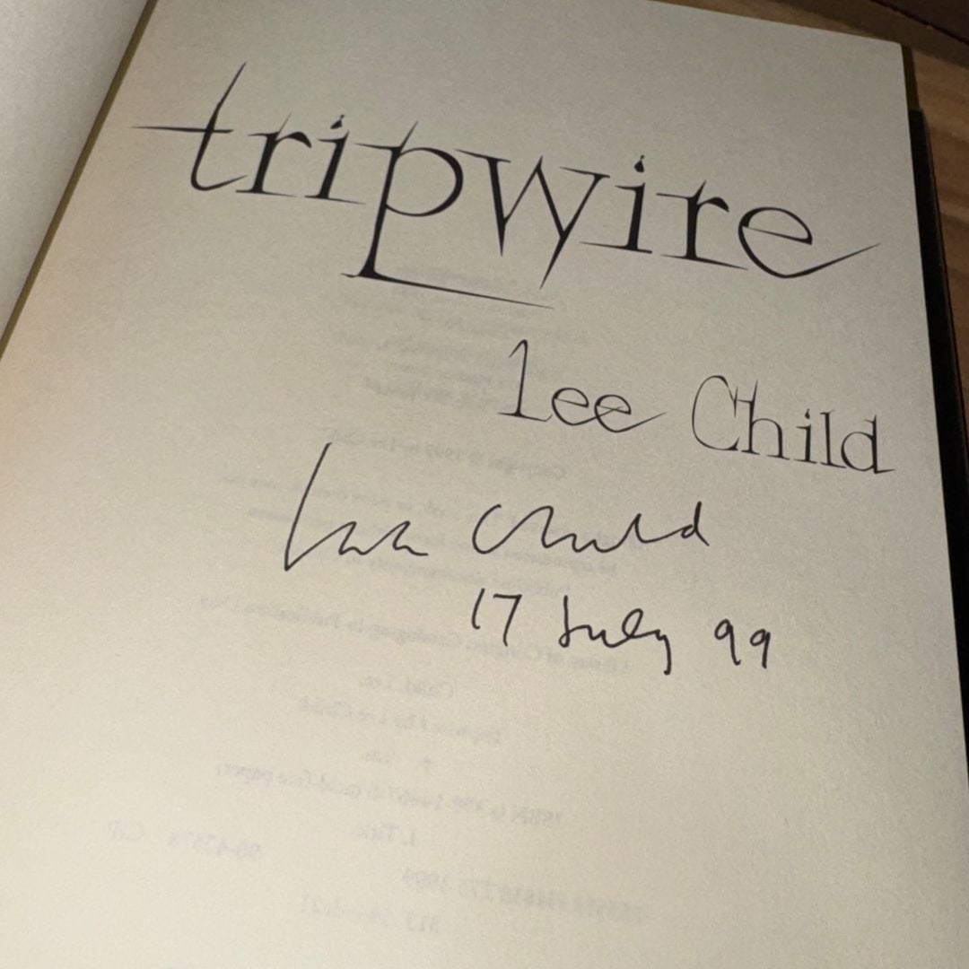 TRIPWIRE SIGNED by LEE CHILD , Hardcover | Pangobooks