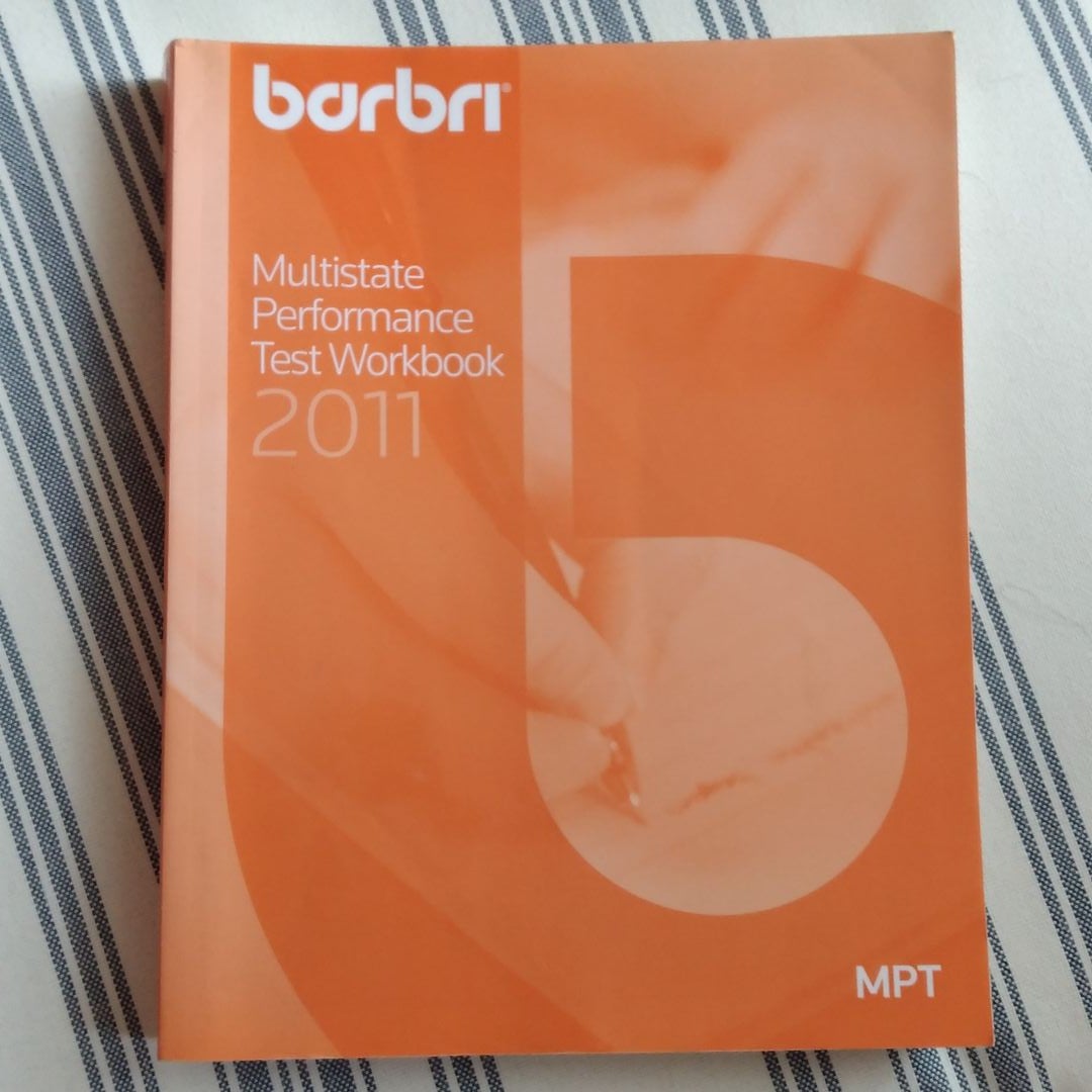 Barbri Multistate Performance Test Workbook 2011 by Professor Peter Jan ...