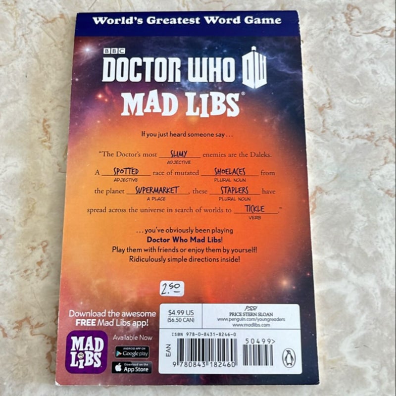 Doctor Who Mad Libs by Price Stern Sloan