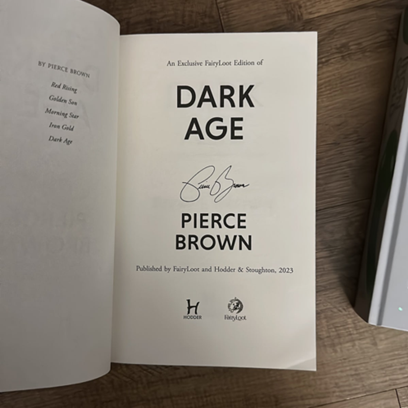 Red Rising Dark Age and and Iron Gold Fairyloot edition by Pierce Brown ...