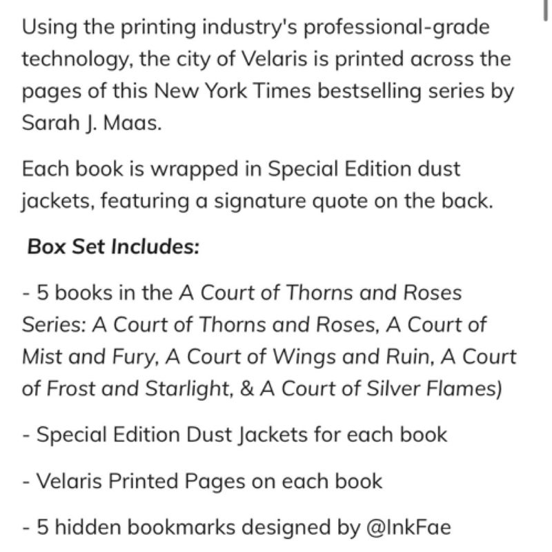 Special edition ACOTAR set by Sarah J Maas, Hardcover | Pangobooks