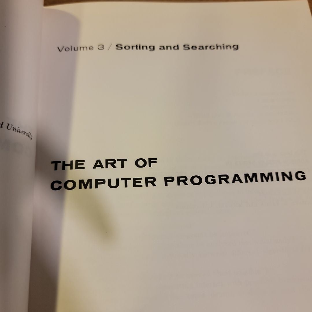 THE ART OF COMPUTER PROGRAMMING - Volume 3/Sorting and Searching by ...