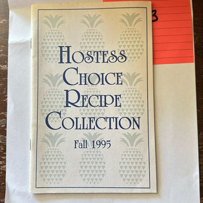 The Pampered Chef Hostess Choice Recipe Collection Fall 1995 by ...