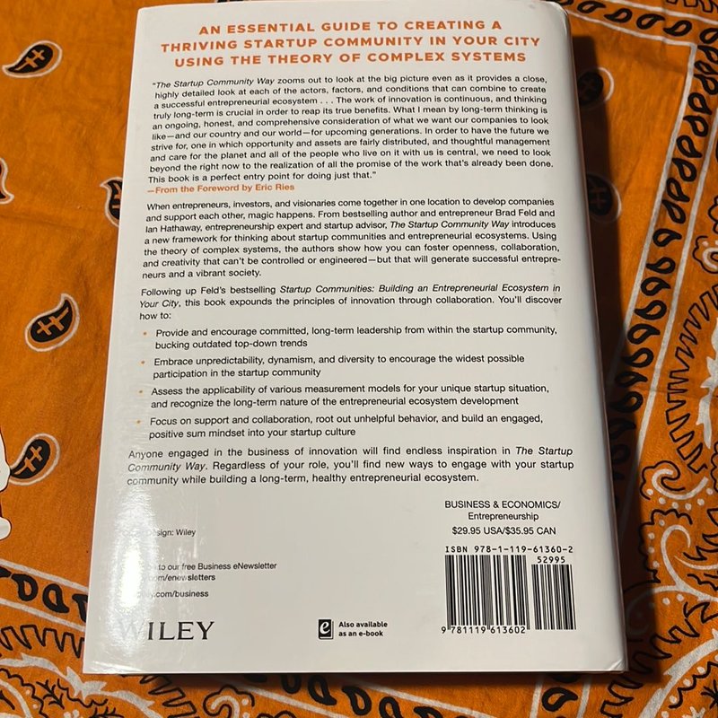 The Startup Community Way by Brad Feld, Ian Hathaway