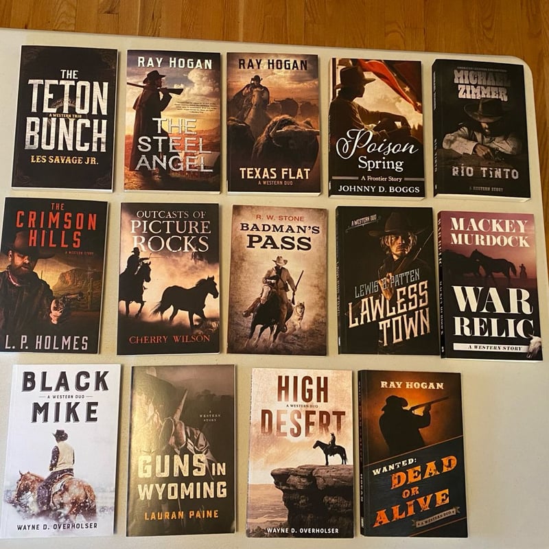 Lot of 14 Blackstone Publishing Western Paperbacks by Various Authors ...