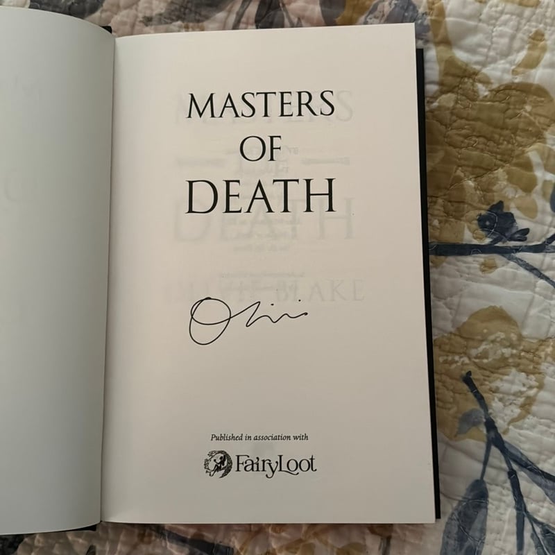 Masters of Death SIGNED FAIRYLOOT EXCLUSIVE EDITION by Olivie Blake ...