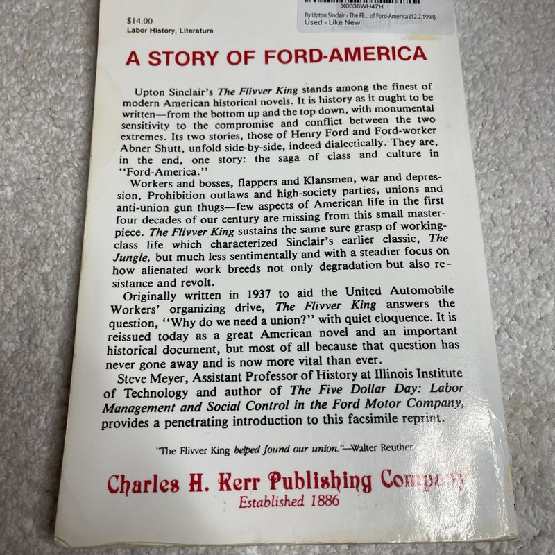 The Flivver King by Unlisted Books, Upton Sinclair