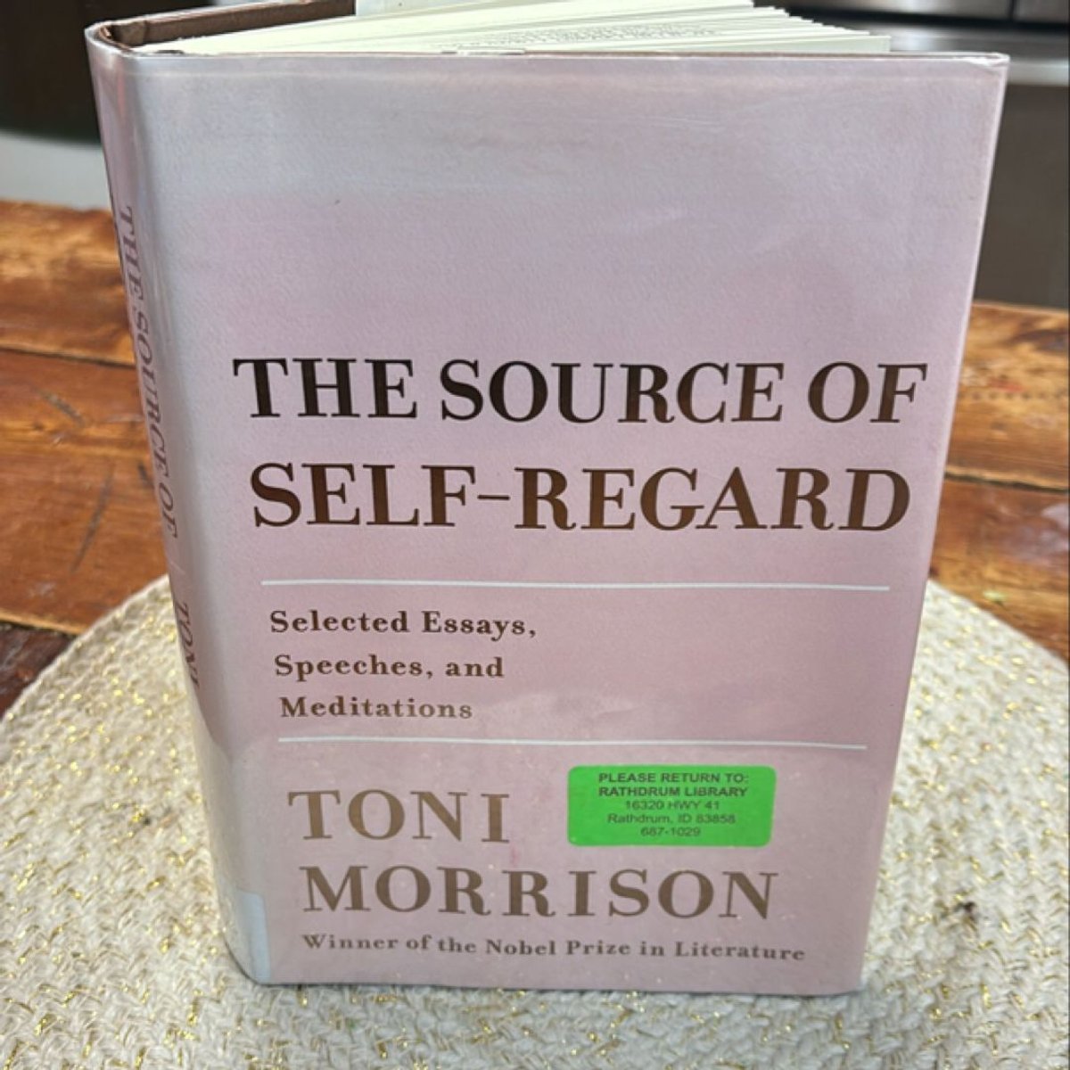 The Source of Self-Regard by Toni Morrison