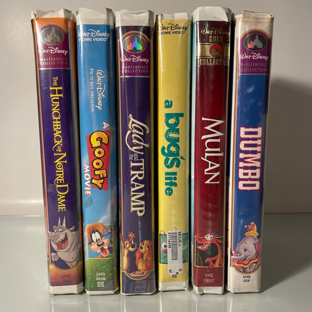 Lot of 6 Disney VHS Tapes Clamshell Children's Movies UNTESTED 90s ...