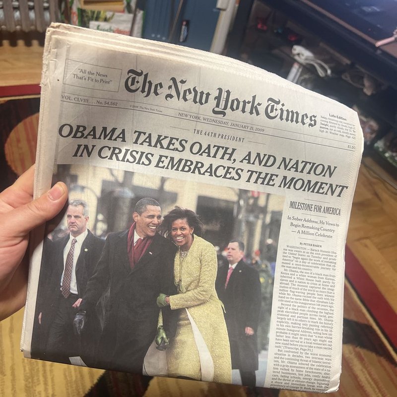 NEW YORK TIMES JAN 21 2009 OBAMA Innaugural by NY Times , Paperback ...