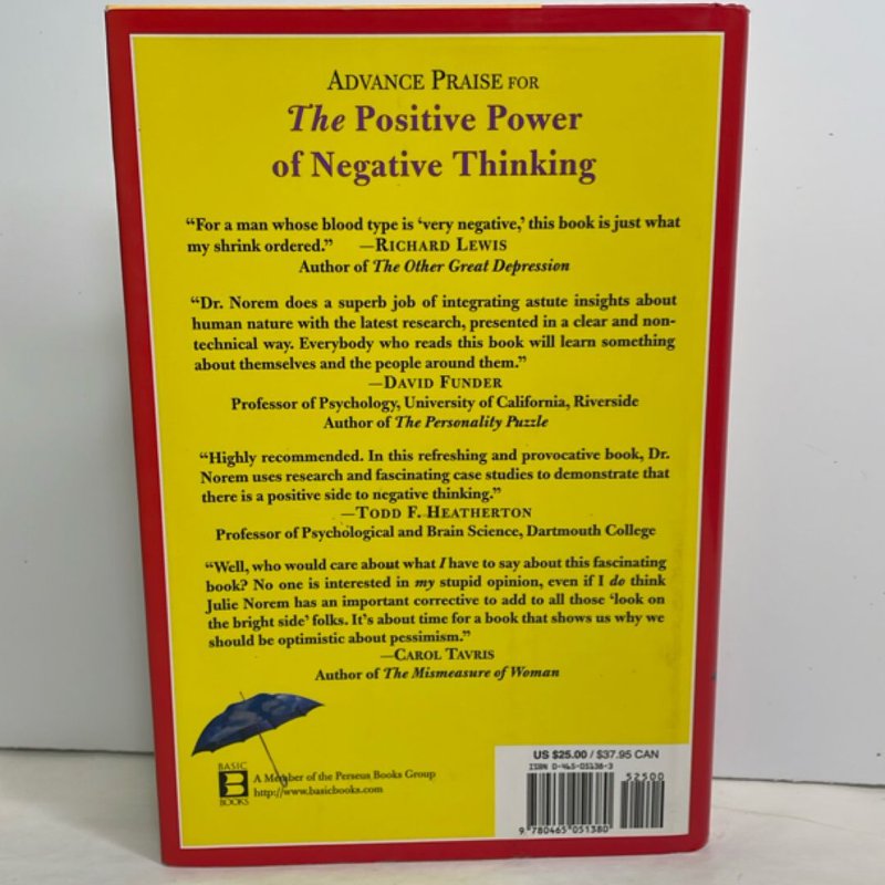 Positive Power of Negative Thinking by Julie K. Norem