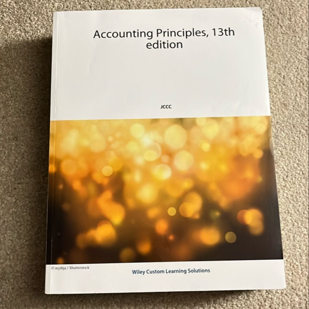 Accounting Principles, 13th edition by Donald E. Kieso, Jerry J ...