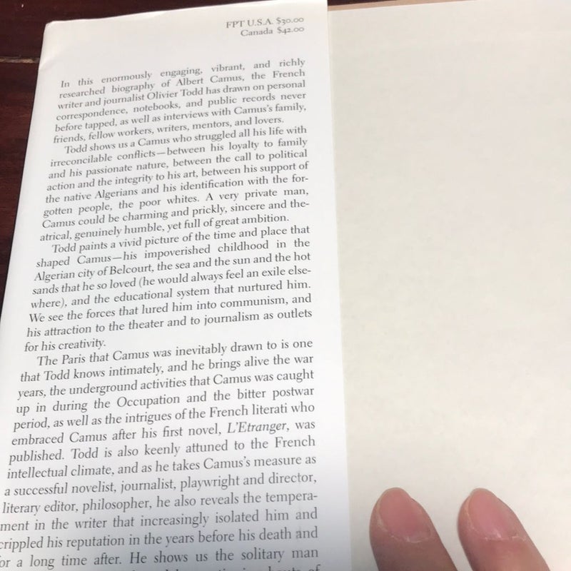 Albert Camus by Olivier Todd, Benjamin Ivry