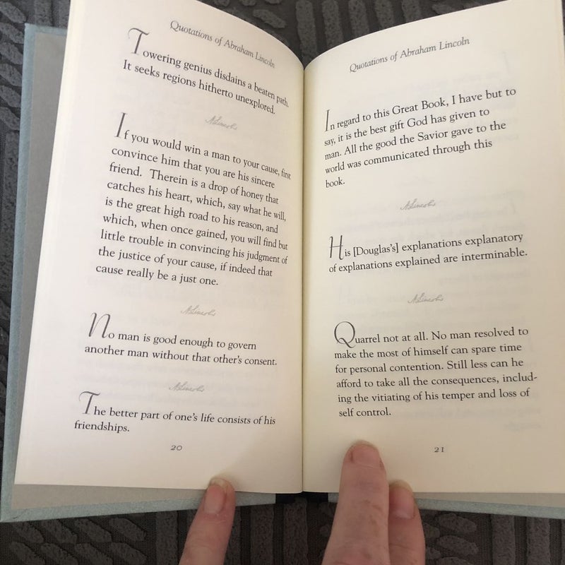 Quotations of Abraham Lincoln by Abraham Lincoln