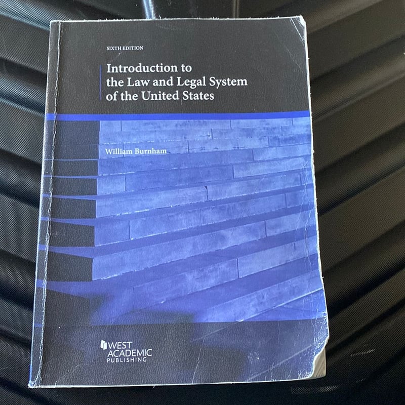 Introduction to the Law and Legal System of the United States by ...