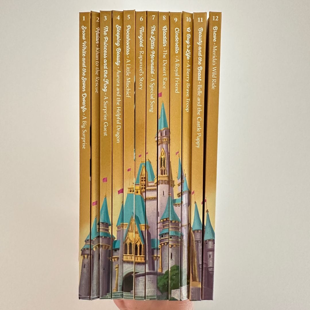 Disney Princesses Book Set, 12 Books, Snow White Cinderella, NEW by ...