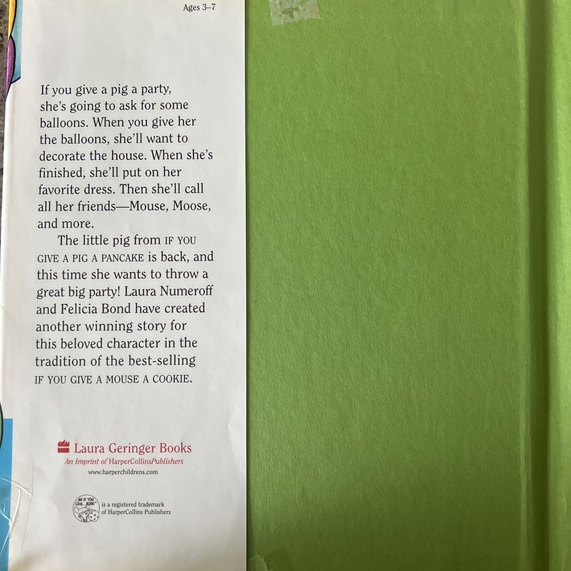 If You Give a Pig a Party by Laura Numeroff