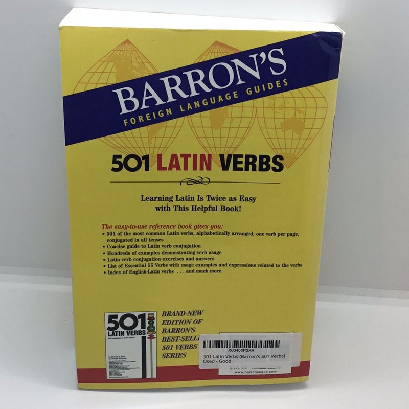 501 Latin Verbs by Richard E. Prior, Joesph Wohlberg