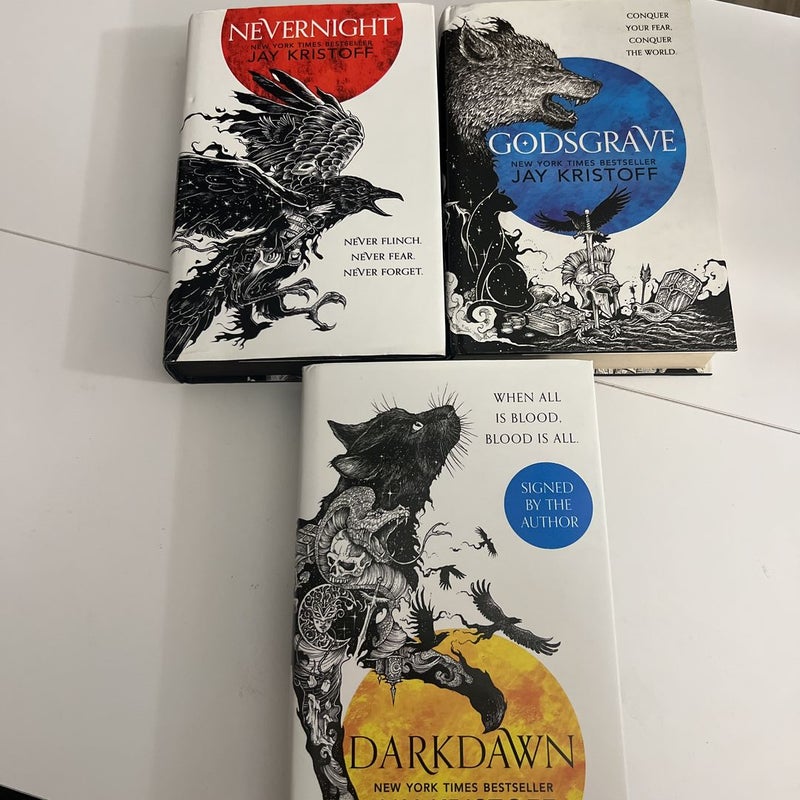 OUT OF PRINT SIGNED UK Nevernight Trilogy by Jay Kristoff, Hardcover ...